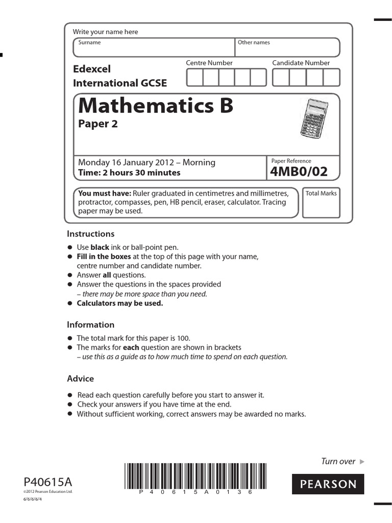 January 2012 QP | PDF