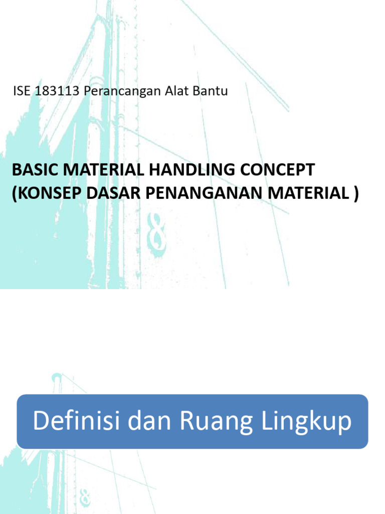 Konsep Dasar Penanganan Material | PDF