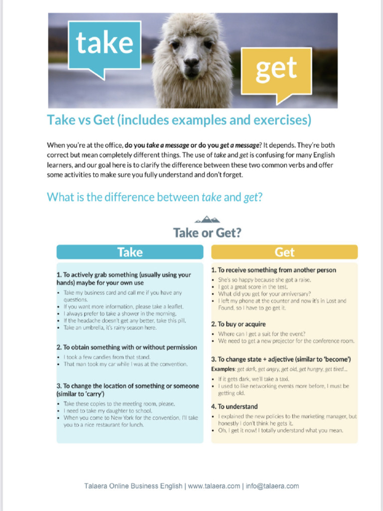 Take Vs Get | PDF