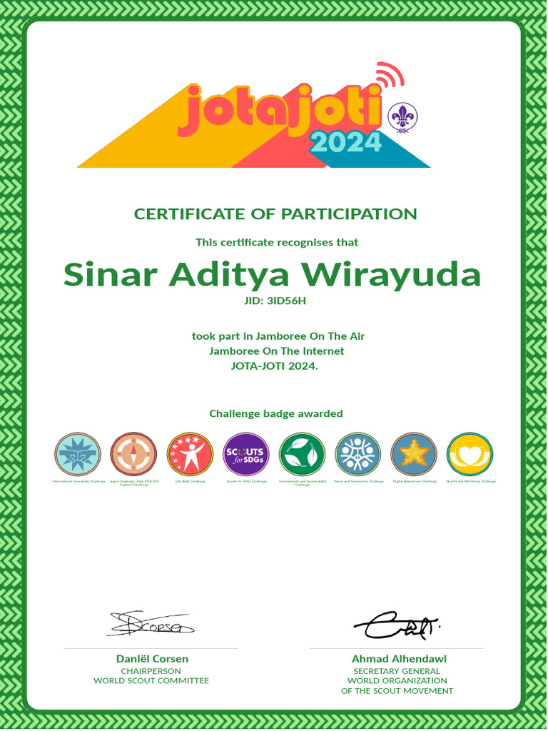 Jota Joti Certificate | PDF
