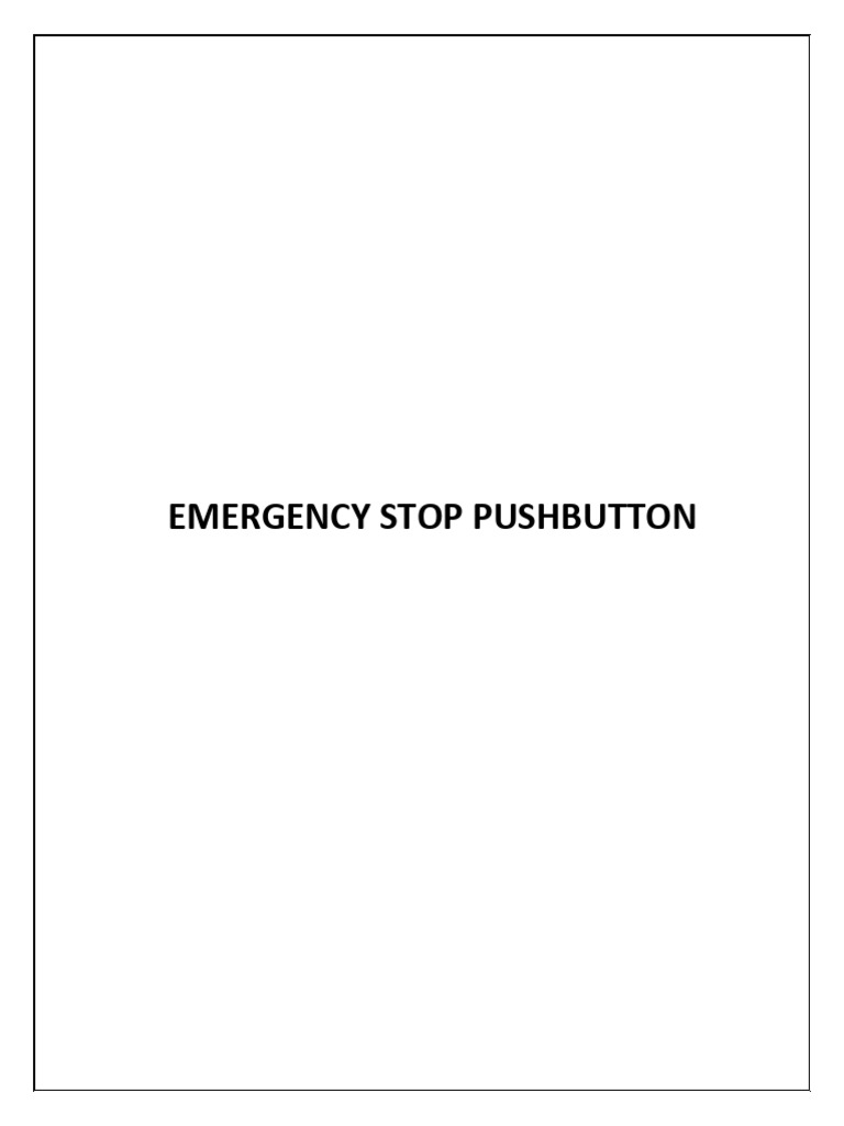 Emergency Stop Pushbutton | PDF | Fuse (Electrical) | Electrical Engineering