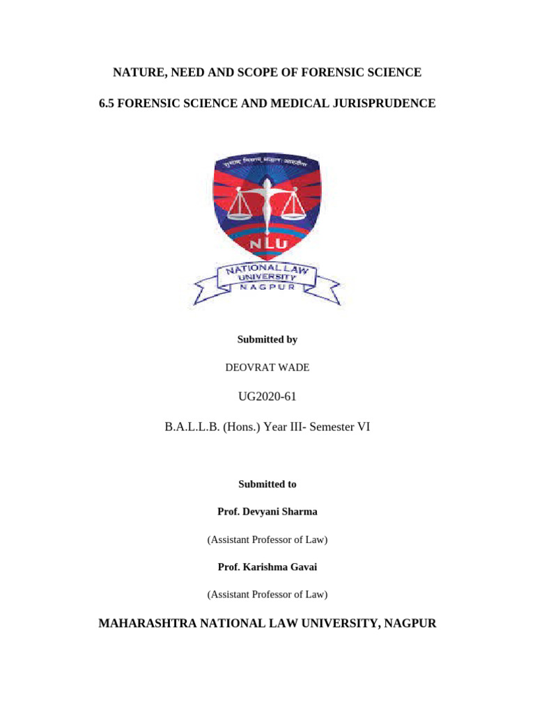 Forensic Science for Law Students | PDF | Forensic Science | Science
