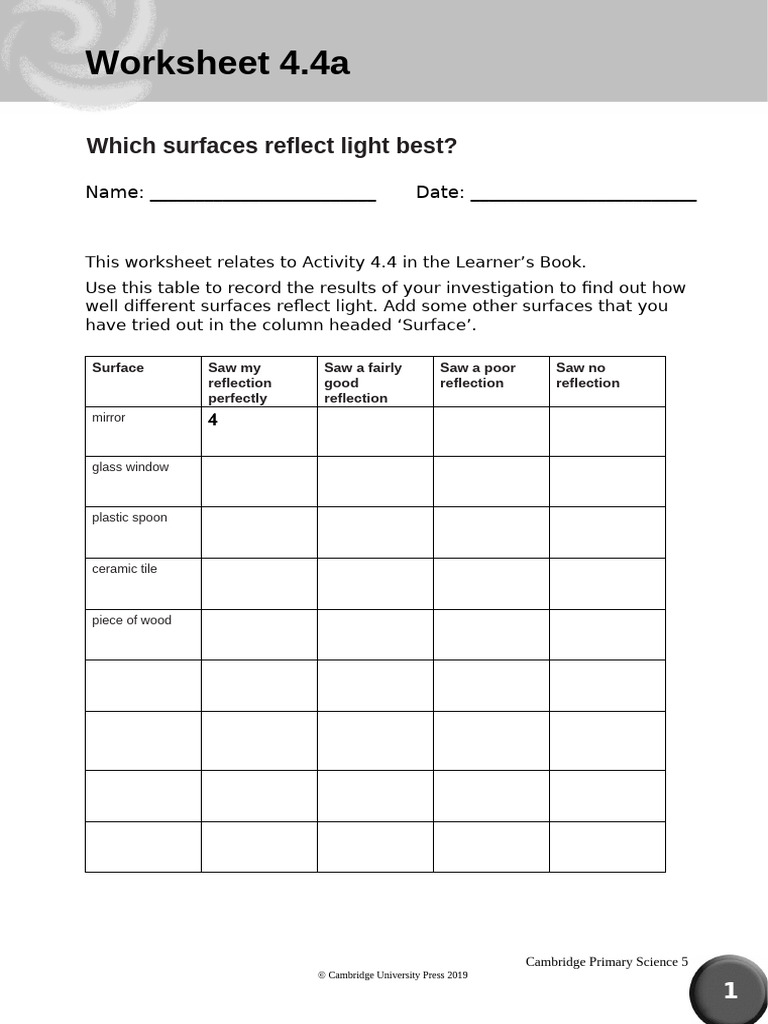 Worksheet 4 4d | PDF