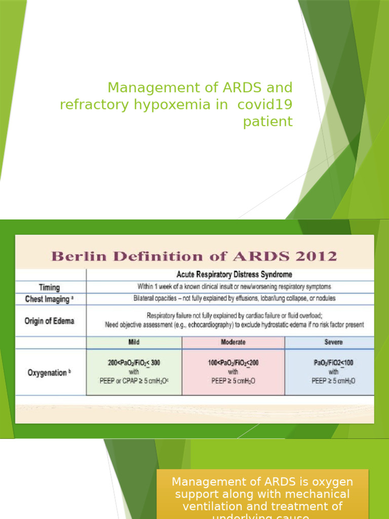 Managing Refractory Hypoxemia in ARDS | PDF | Pulmonology | Clinical ...