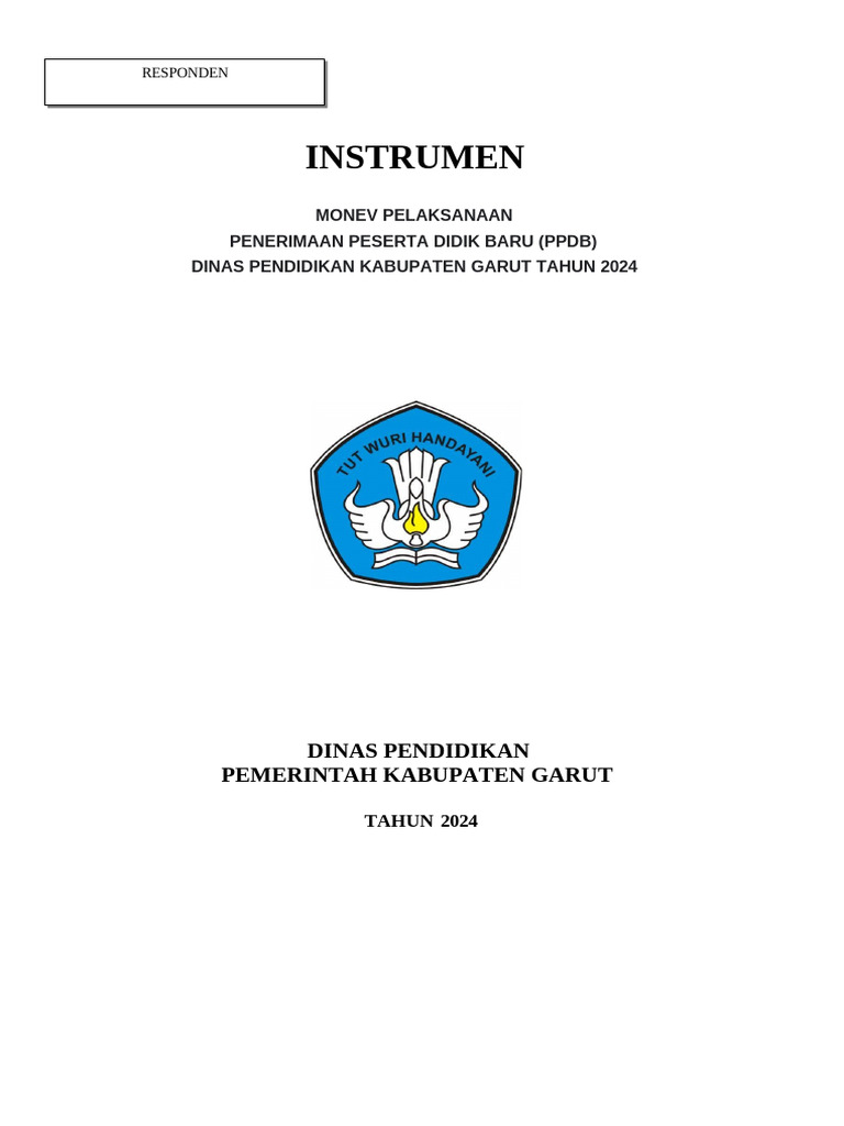 Instrumen Monev PPDB Tahun 2024 | PDF