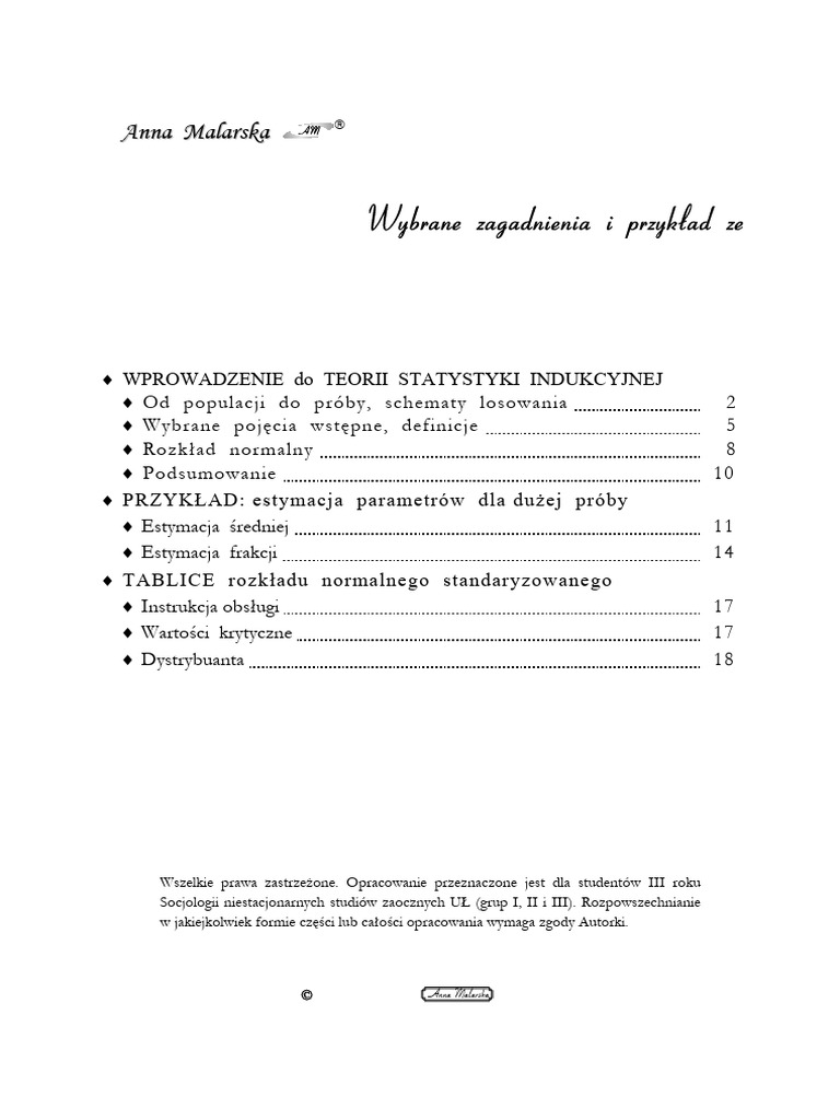 Statystyka Indukcyjna | PDF