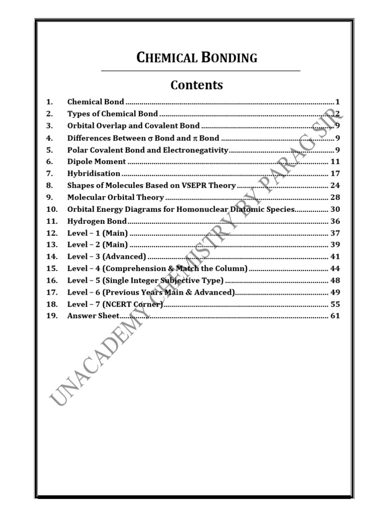 Chemical Bonding | PDF | Chemical Bond | Ionic Bonding