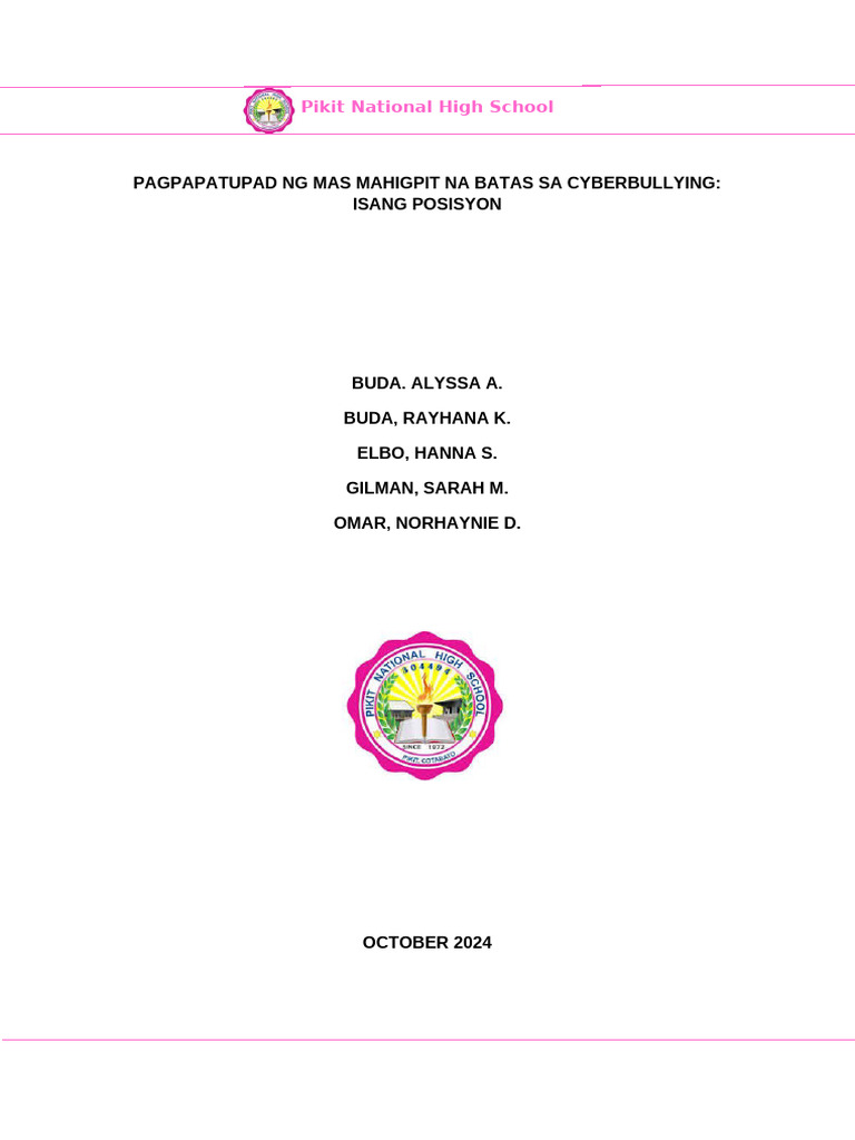 Pikit National High School2 | PDF