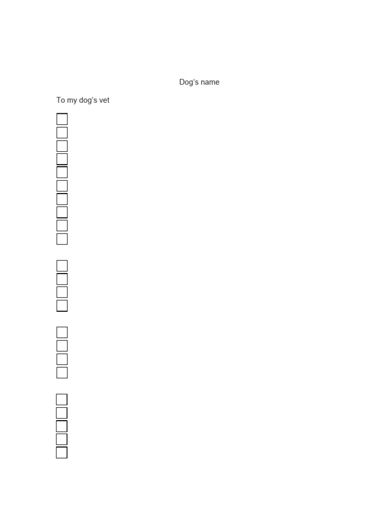 Canine Cognitive Dysfunction CCD Checklist Rev4 | PDF