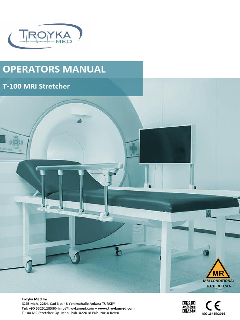 T 100 MRI Stretcher User Manual Datasheet 1 | PDF | Magnetic Resonance ...