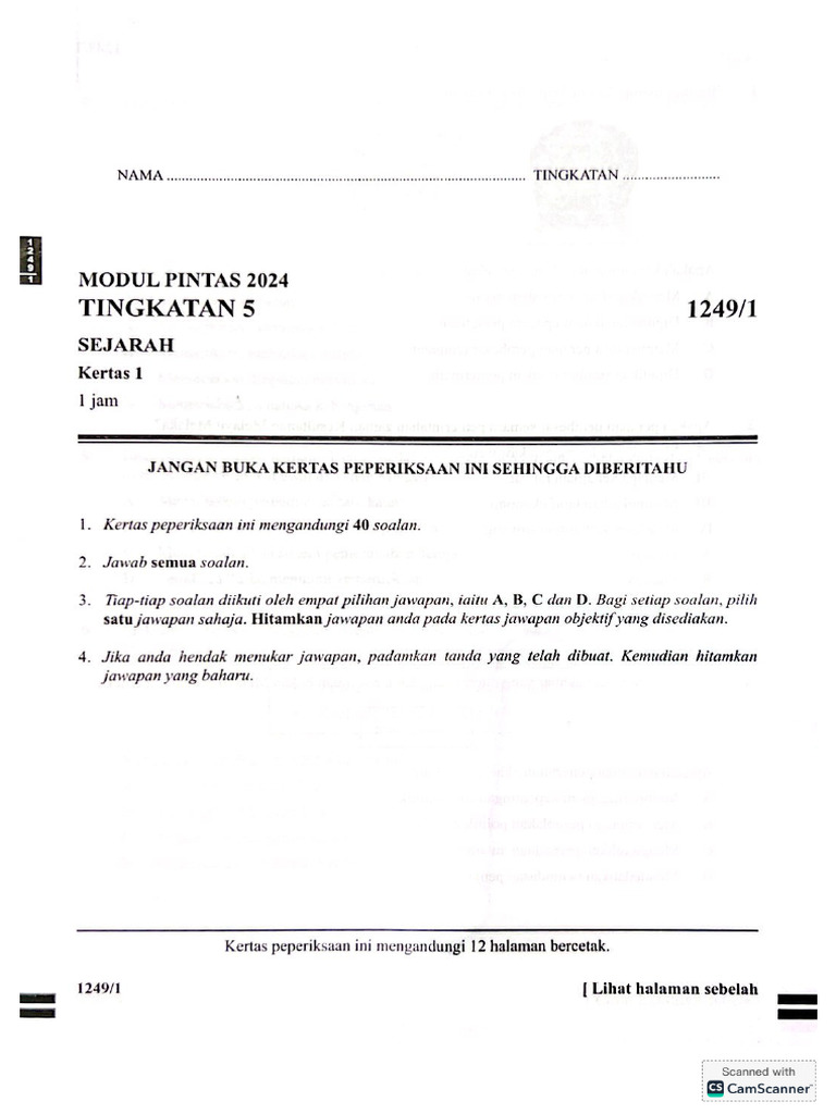 2024 k1 Soalan Set 3 (Selangor) | PDF