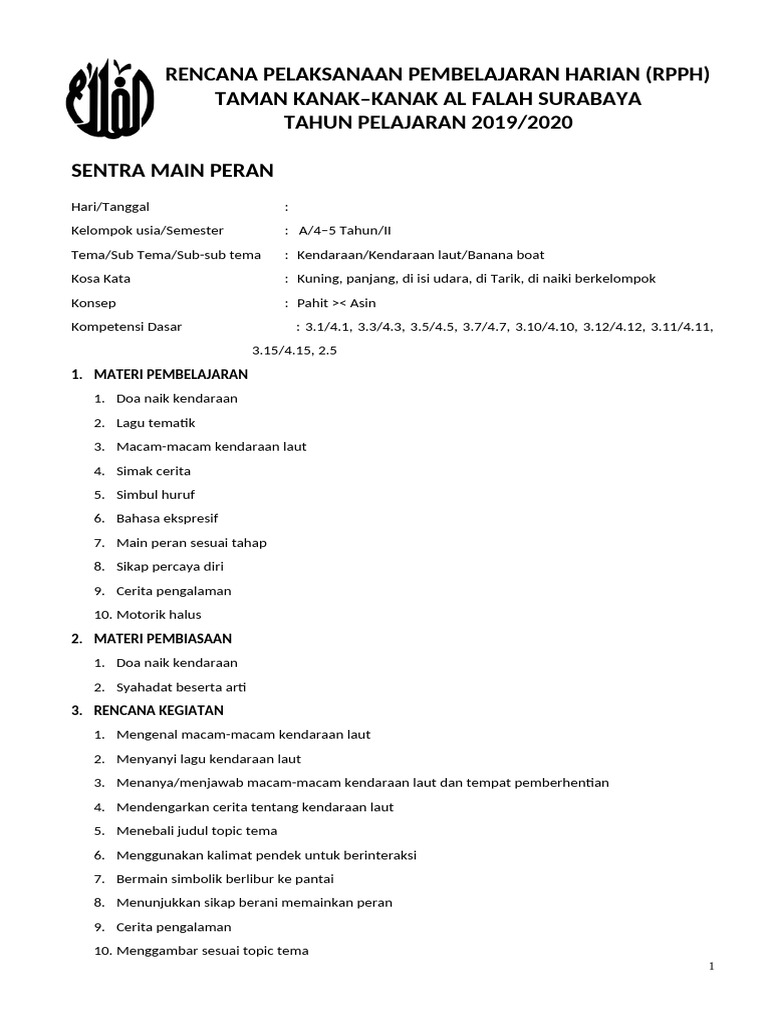 RPPH Banana Boat | PDF