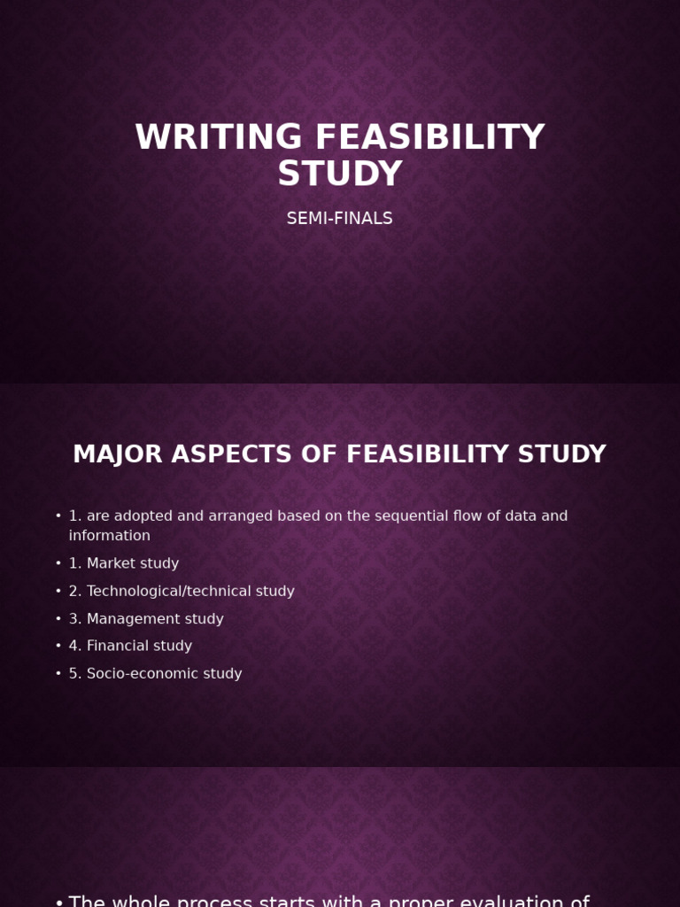Writing Feasibility Study Semi Finals | PDF | Market (Economics) | Demand