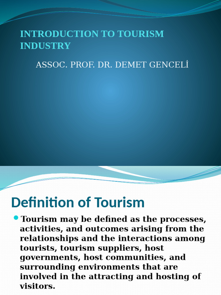 Introduction To Tourism-1 2024 | PDF | Tourism | Hotel