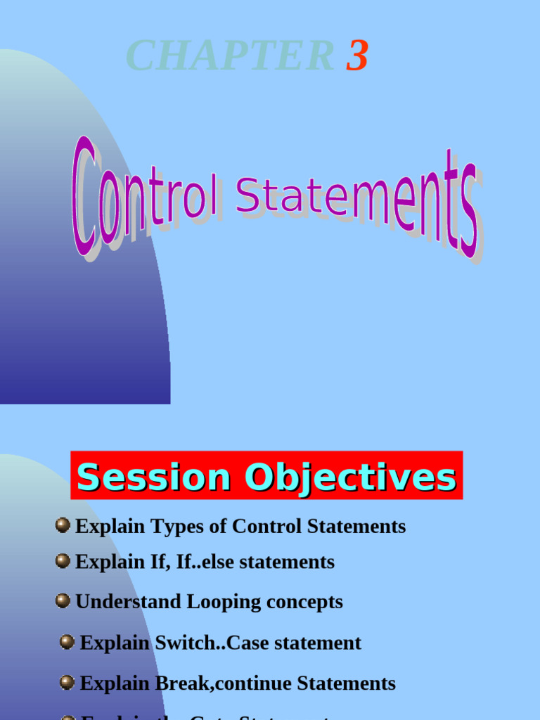 Control Statements of C | PDF | Control Flow | Software Development