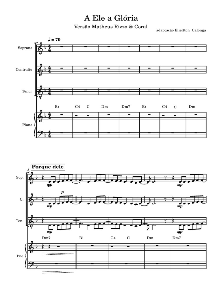 A Ele A Gloria Matheus Rizzo | PDF | Elements Of Music