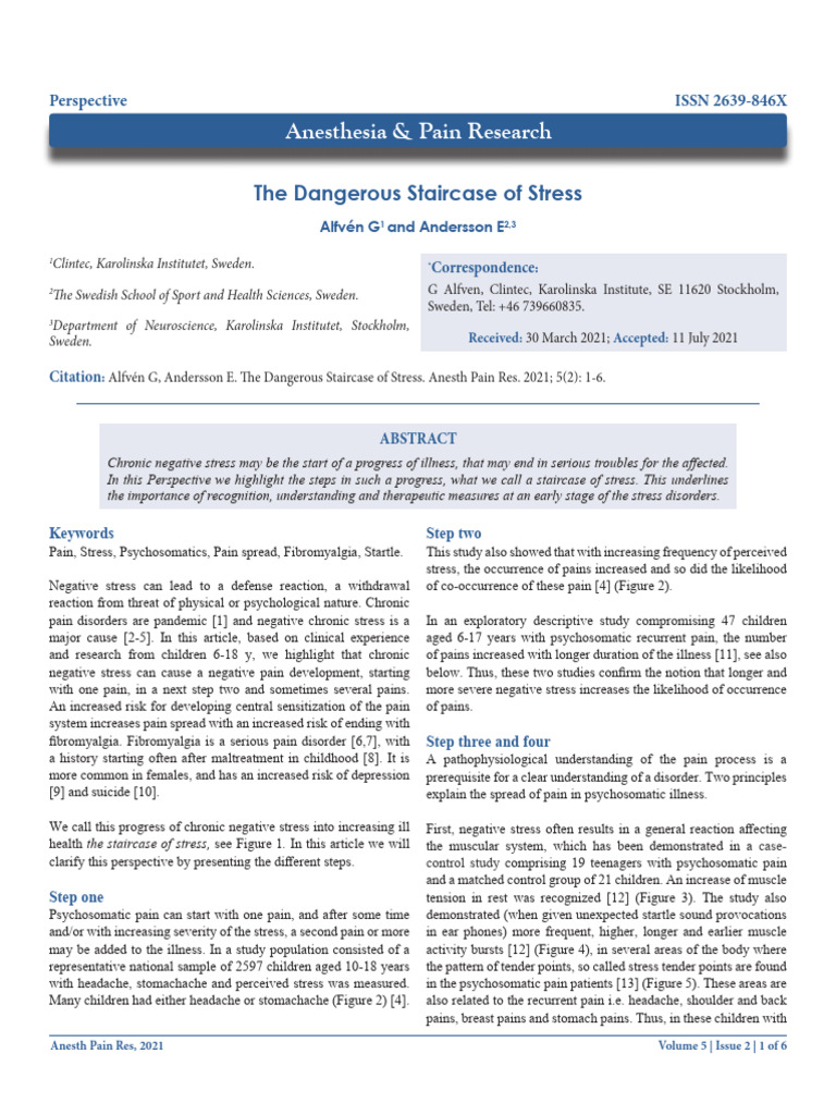 The Dangerous Staircase of Stress | PDF | Fibromyalgia | Stress (Biology)