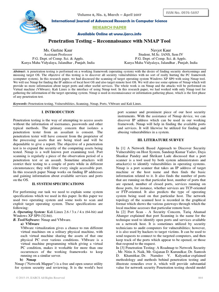 Penetration Testing Reconnaissance With | PDF | Penetration Test ...
