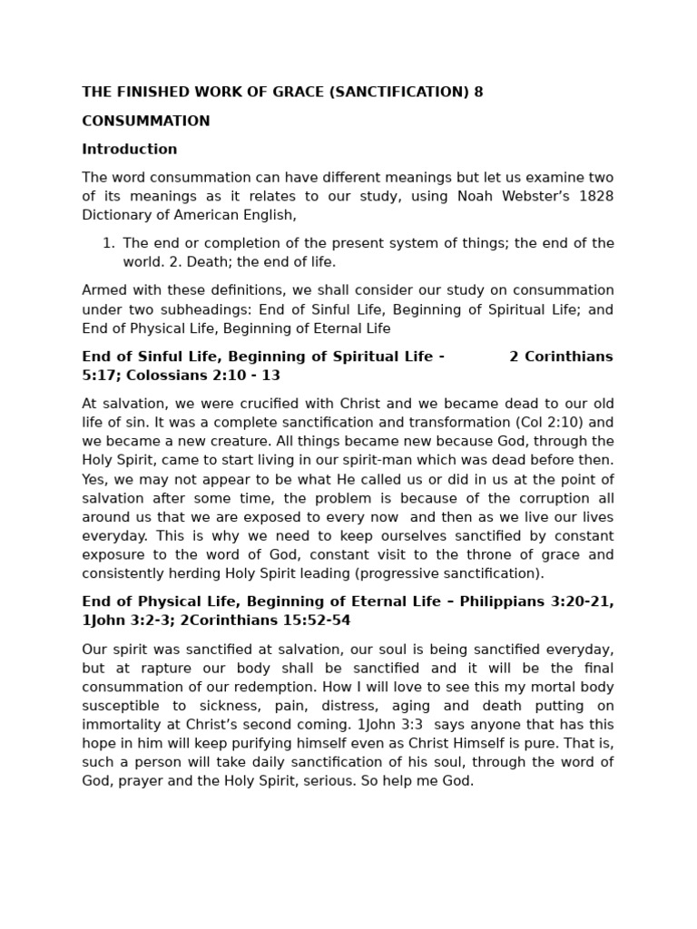 Consummation | PDF
