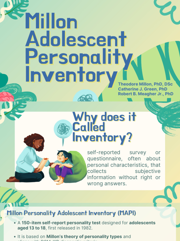 Duran - Millon Adolescent Personality Inventory | PDF | Adolescence ...