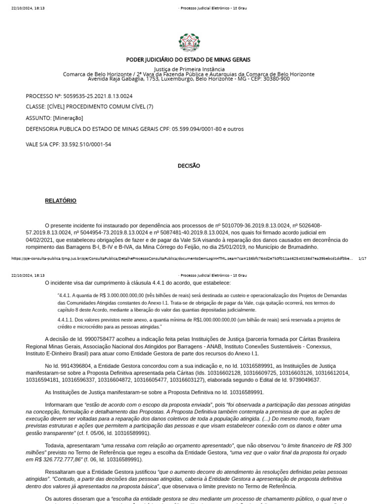 Processo Judicial Eletronico 1o Grau 1 | PDF | Justiça | Crime e Violência