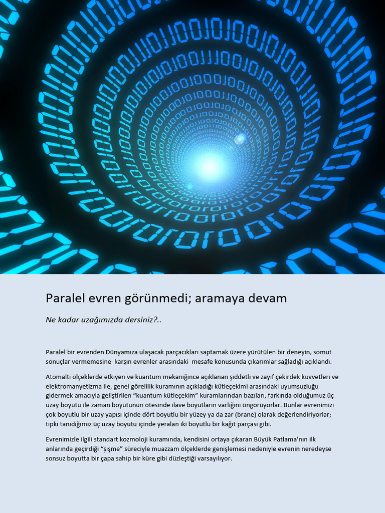 Paralel Evren Gorunmedi - Fizik - Kozmoloji - PDF | PDF