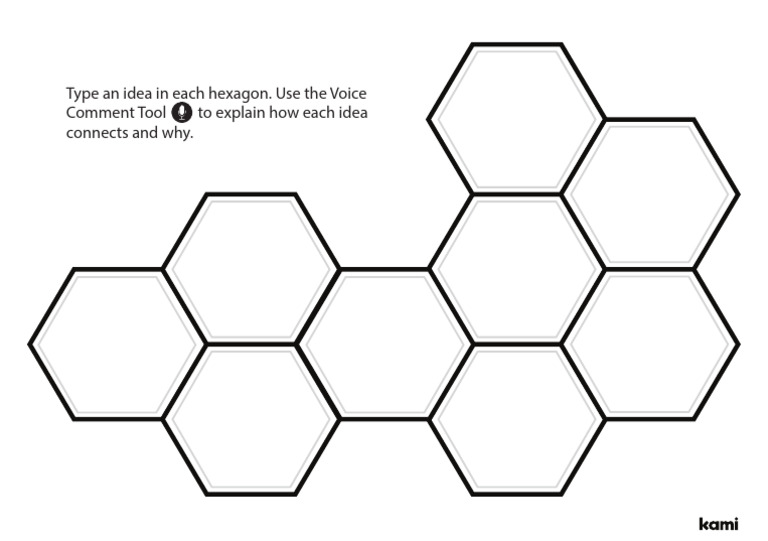 Hexagonal Thinking Template | PDF | Science & Mathematics