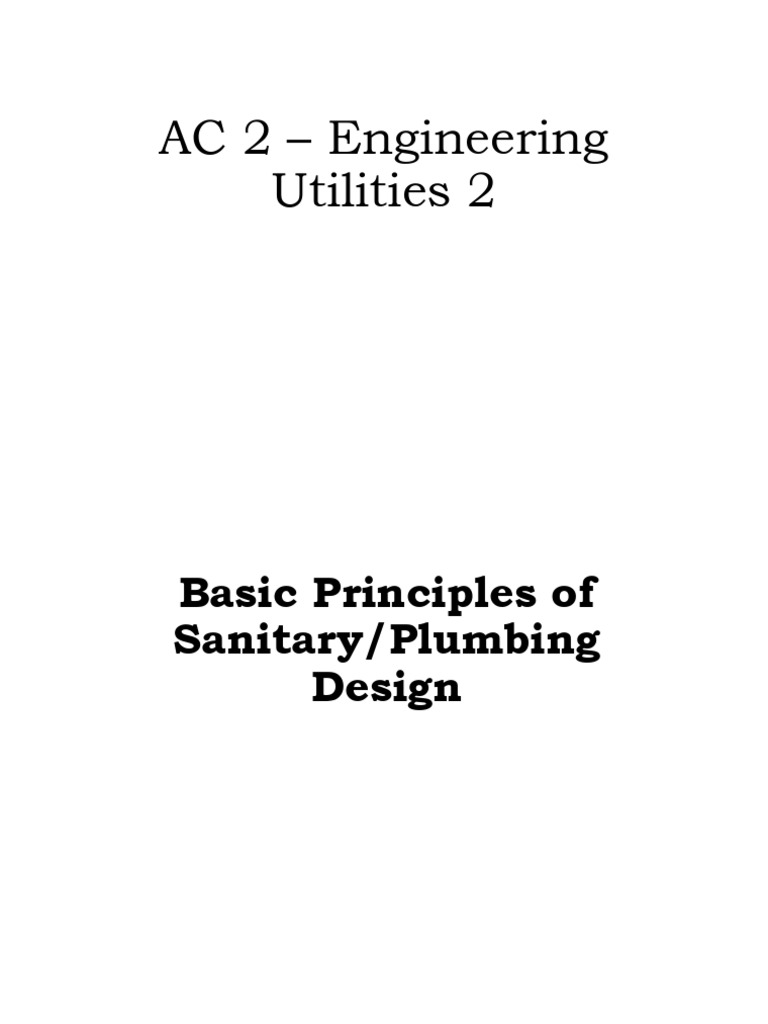 AC 2 Engineering Utilities 2 1 | PDF | Plumbing | Pipe (Fluid Conveyance)