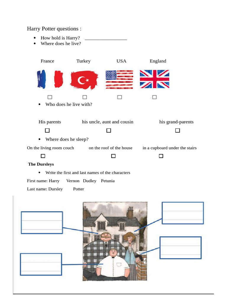 Harry Potter Worksheet 3 | PDF | Mystery, Thriller & Crime Fiction