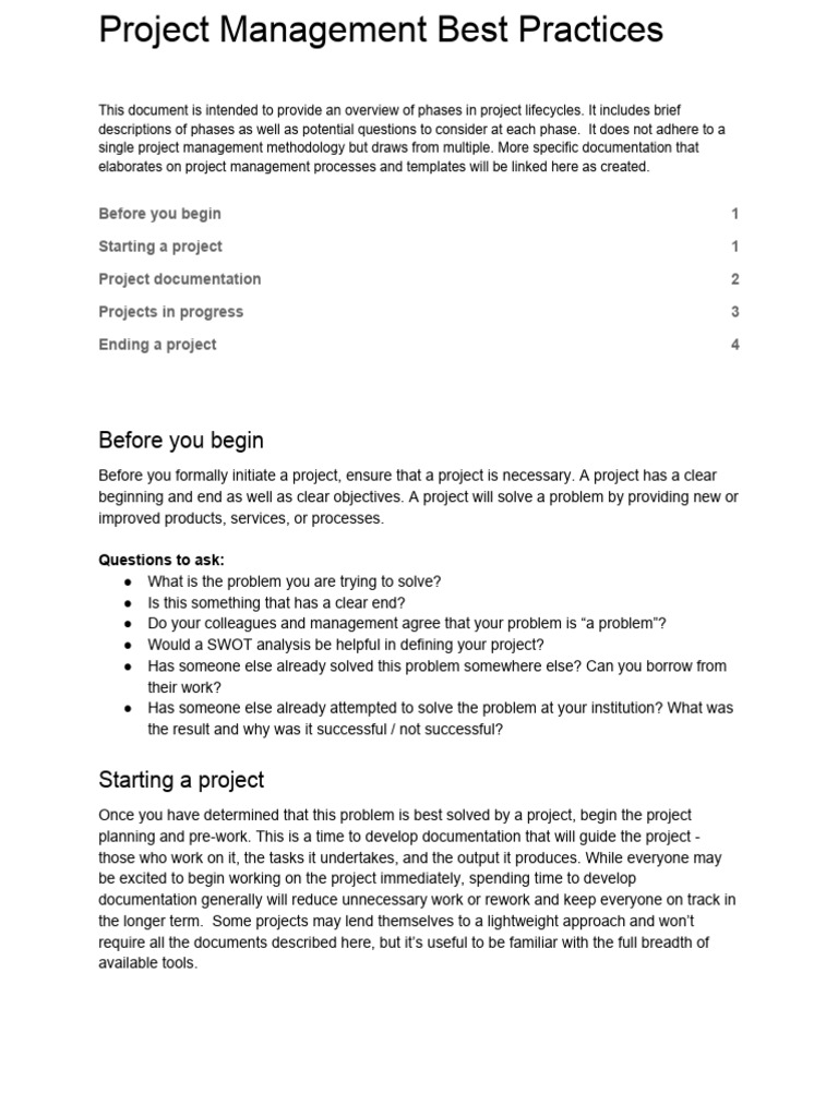 Project Management Best Practices | PDF | Project Management