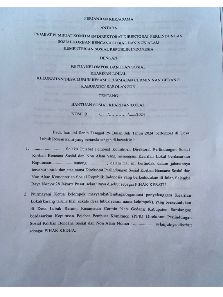 Riflok Desa Lubuk Resam 2024 | PDF
