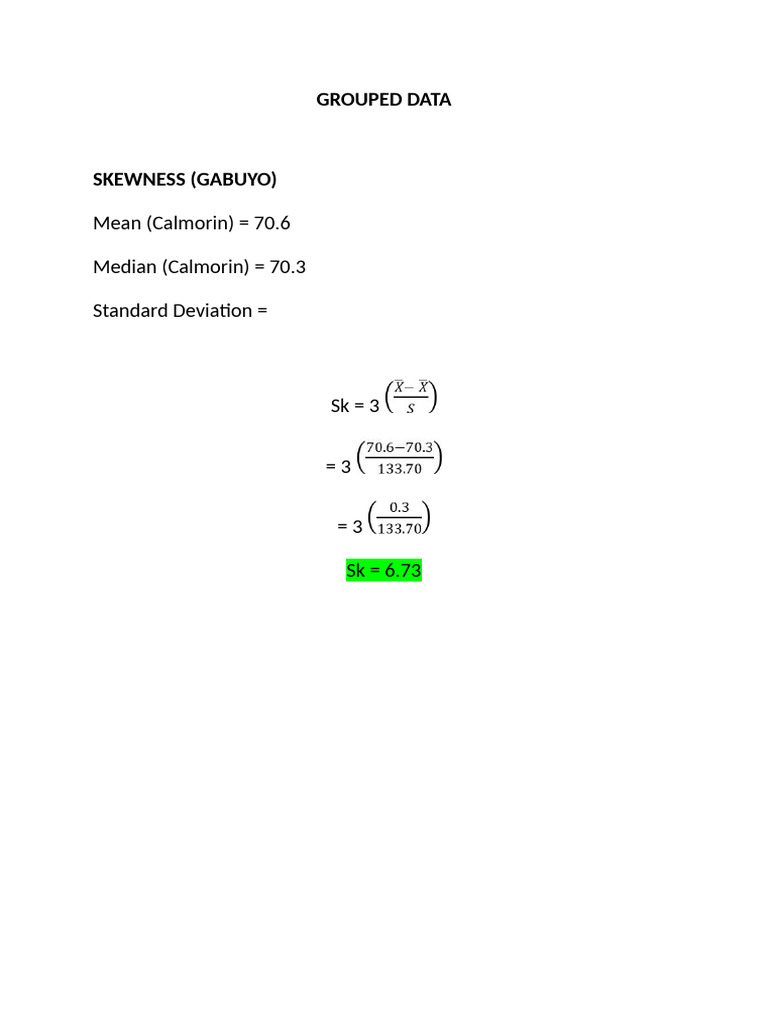 SK - GROUPED DATA | PDF