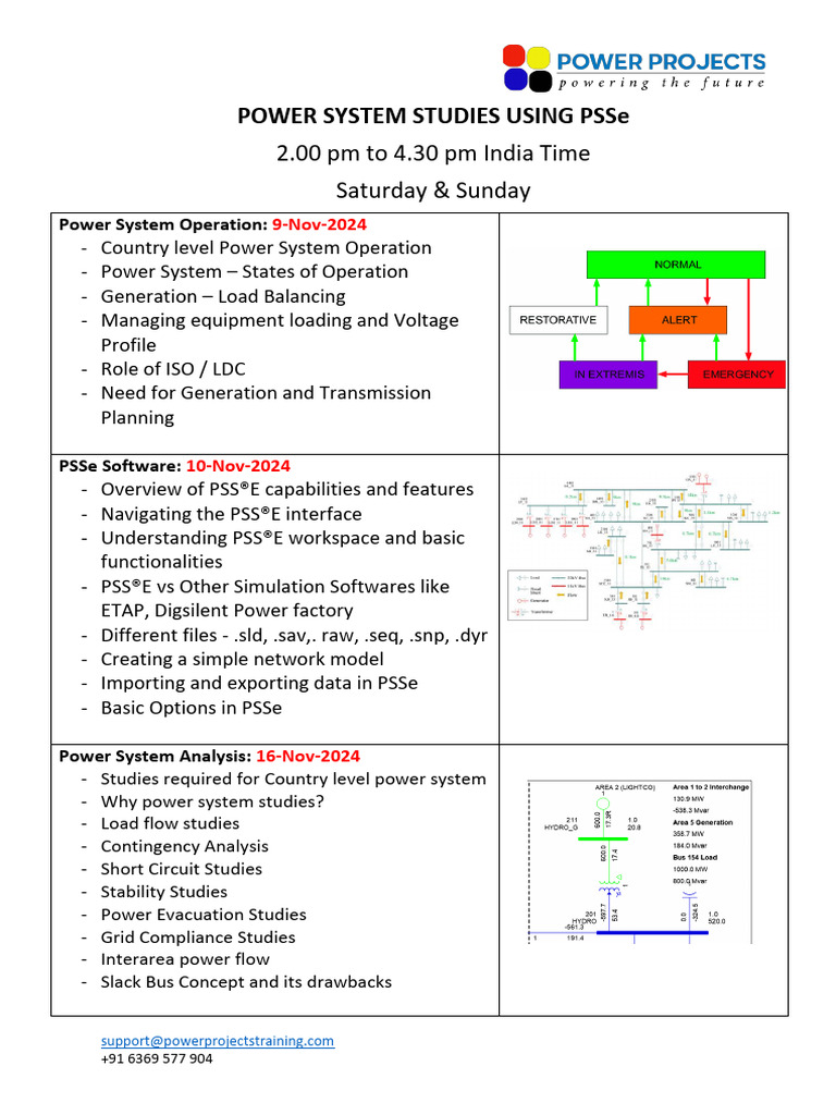 Power System Studies Using Psse Complete Syllabus | PDF | Transformer ...