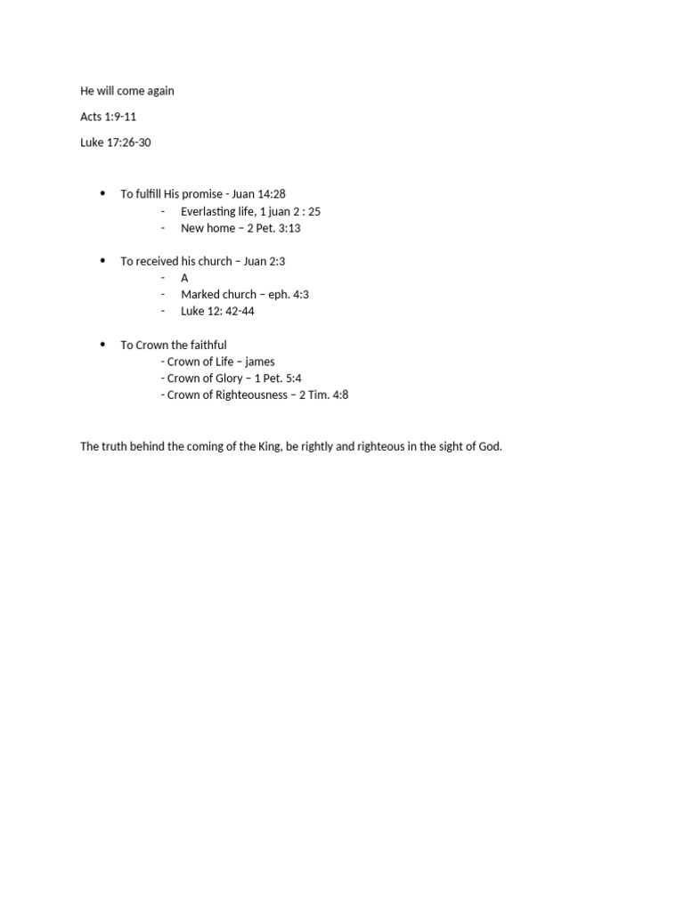 He Will Come Again | PDF | Religion & Spirituality