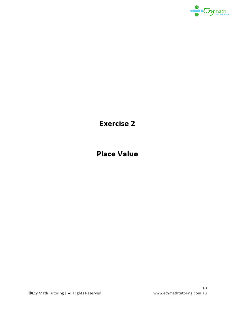 Year 5 Maths - Number - Place Value - Answers (Ch1 Ex2) | PDF | Mathematics | Numbers