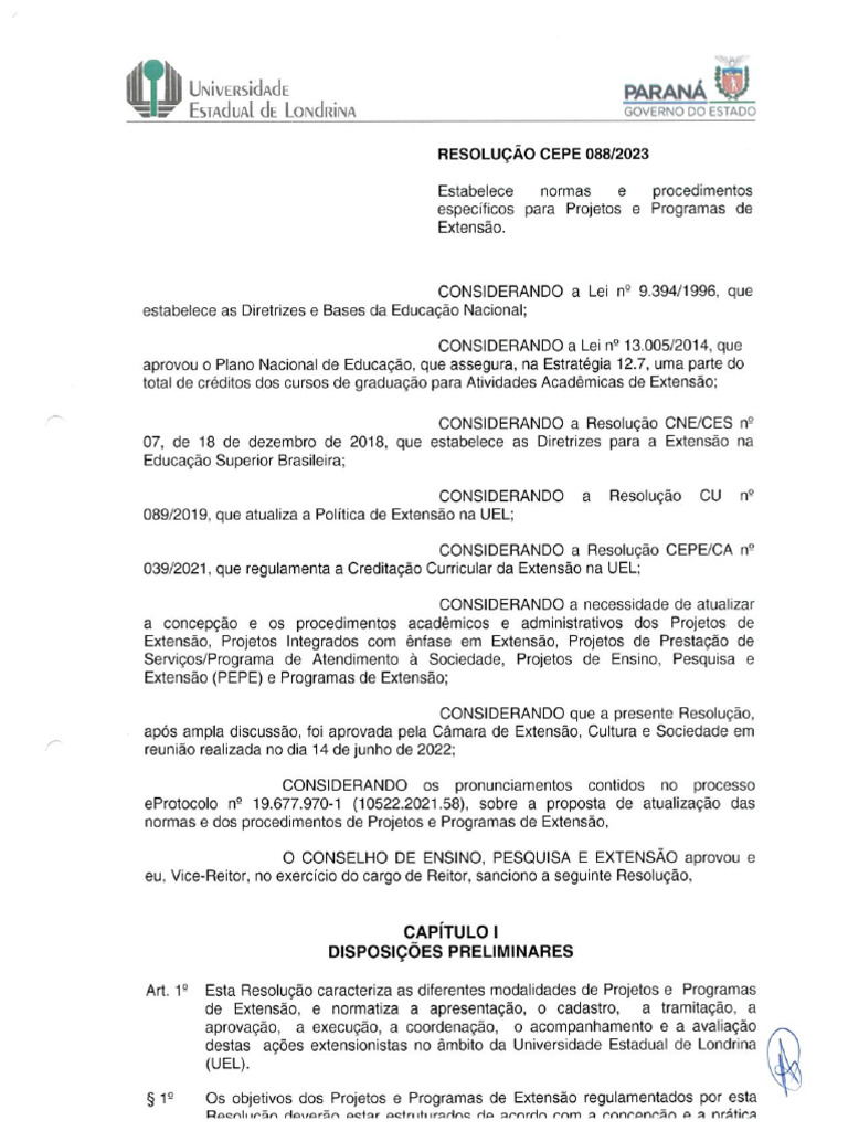 Resolucao Cepe 088 2023 | PDF