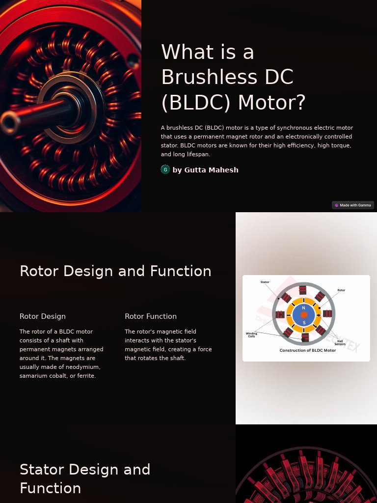 What Is A Brushless DC BLDC Motor | PDF | Electric Motor | Rotating ...