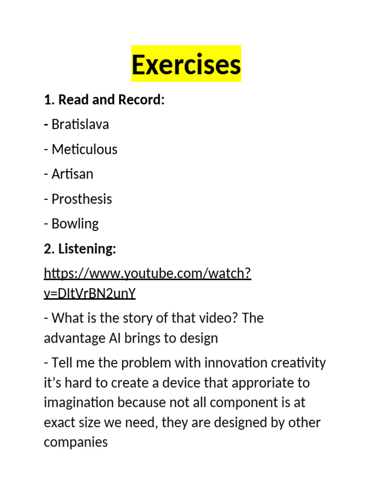 Exercise 1-9 | PDF | Games & Activities