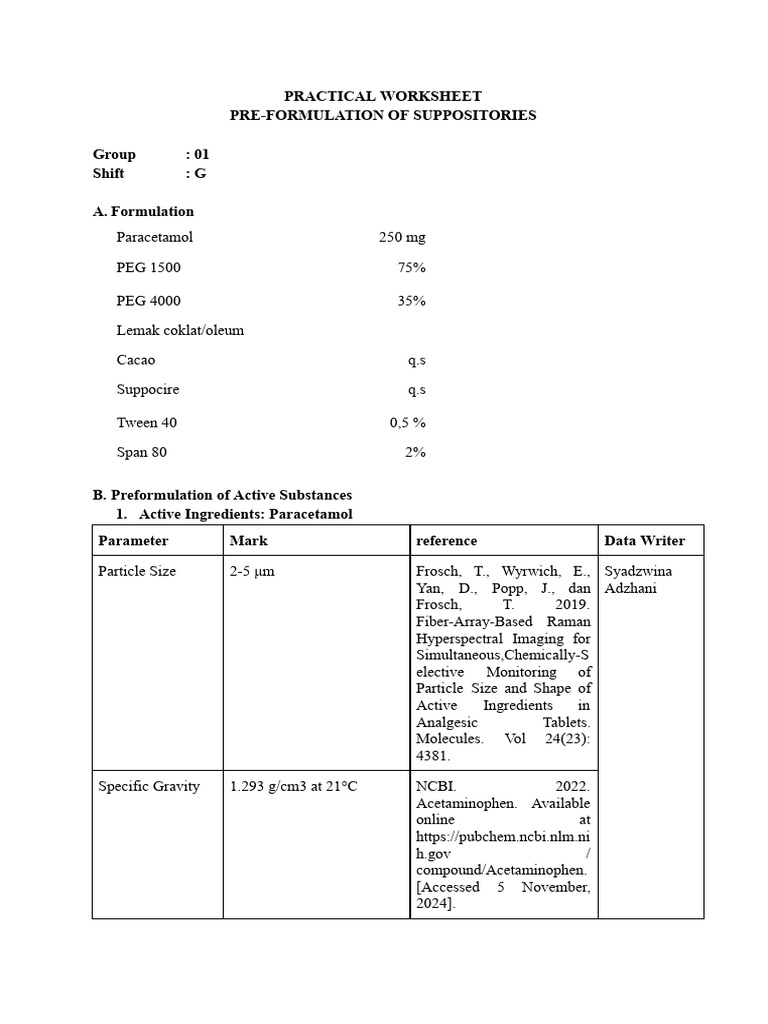 Pre-Formulation of Suppositories Guide | PDF | Solubility ...