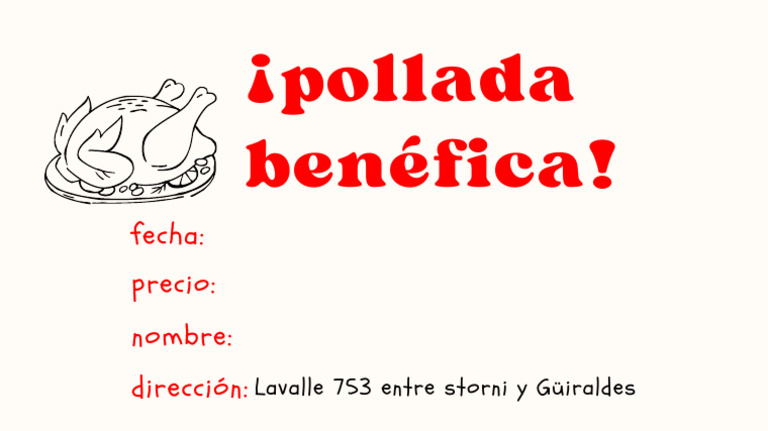 Pollada Benéfica en Lavalle 753 | PDF