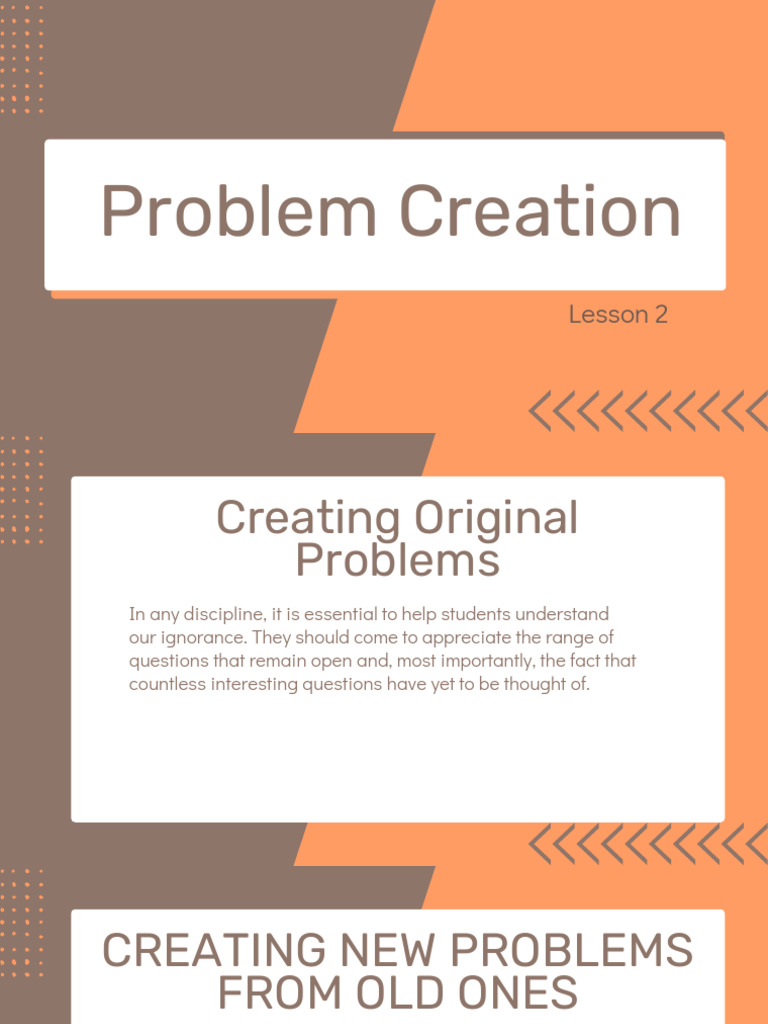 Creating New Problems in Mathematics | PDF | Geometry | Mathematical ...