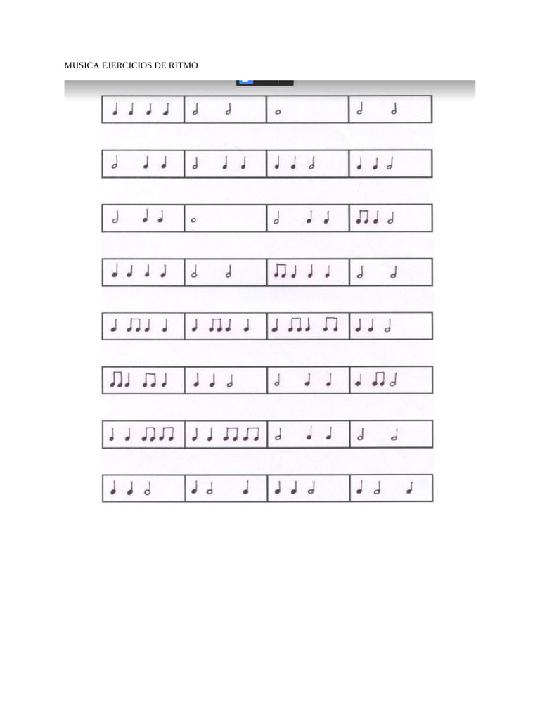 Musica Ejercicios de Ritmo | PDF