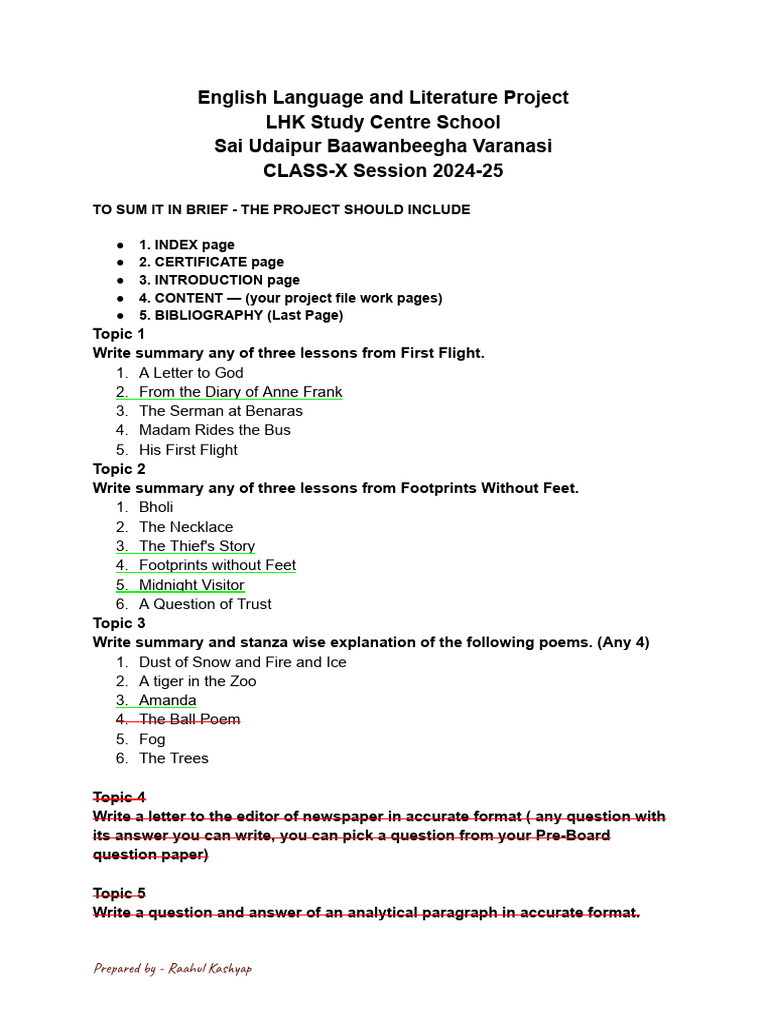 English Language and Literature Project | PDF | Language Arts & Discipline