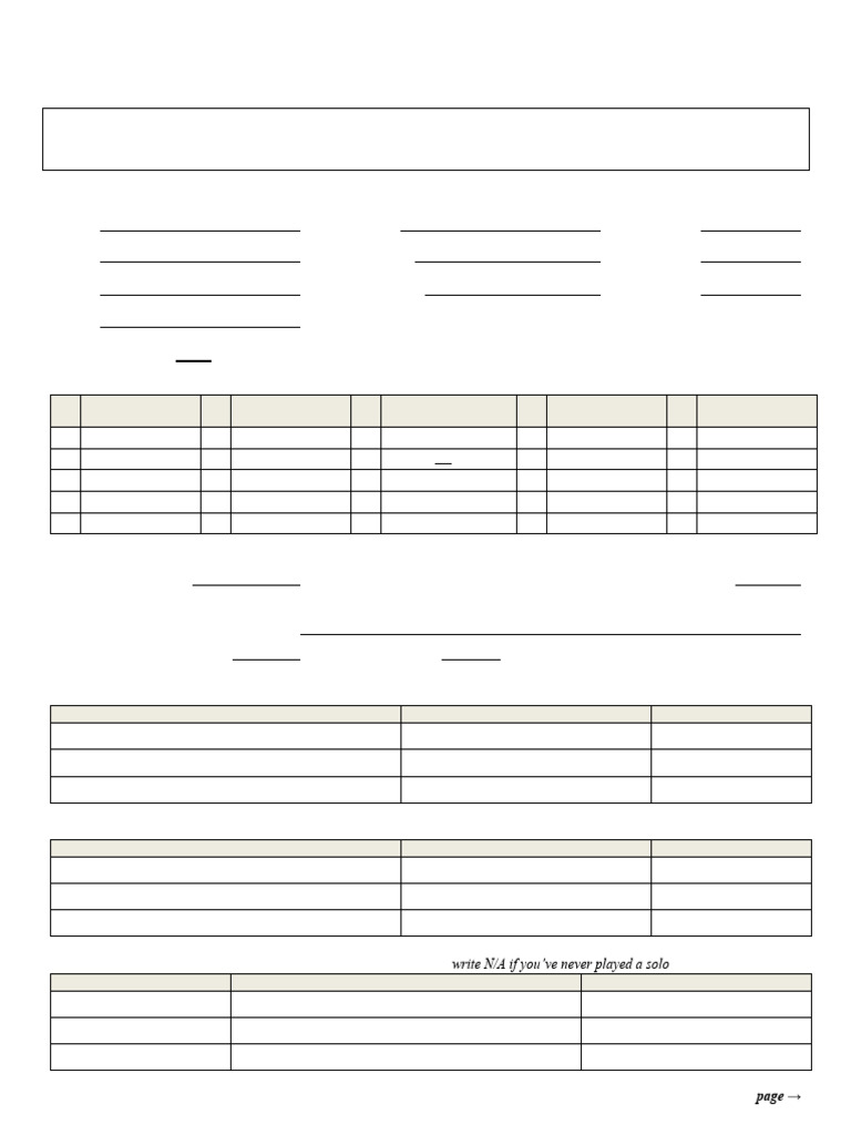 Marine Corps Musician Evaluation Form | PDF | Musical Instruments ...