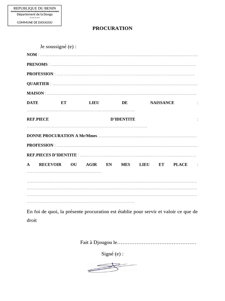 Procuration 2 | PDF