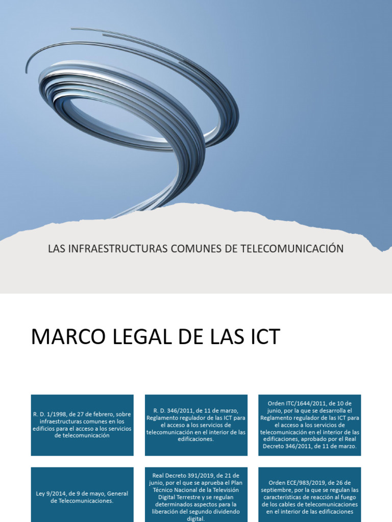 Marco Legal de Infraestructuras ICT | PDF | Telecomunicaciones | Radio