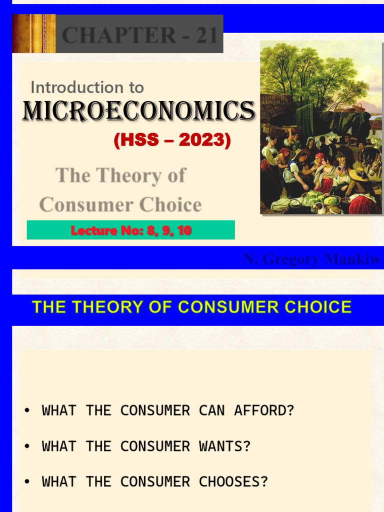 IM - CH21 - The Theory of Consumer Choice | PDF | Utility | Consumer ...