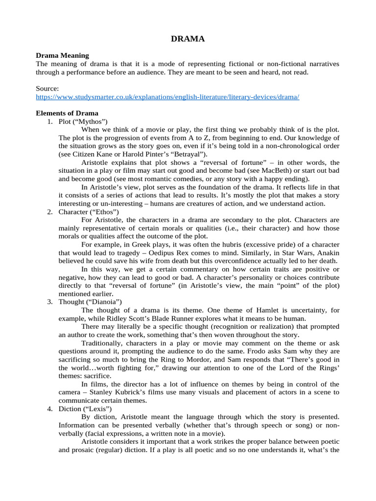 DRAMA | PDF | Plot (Narrative)