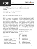 Lower Extremity Runoff CTA Protocol | PDF | Ct Scan | Angiography