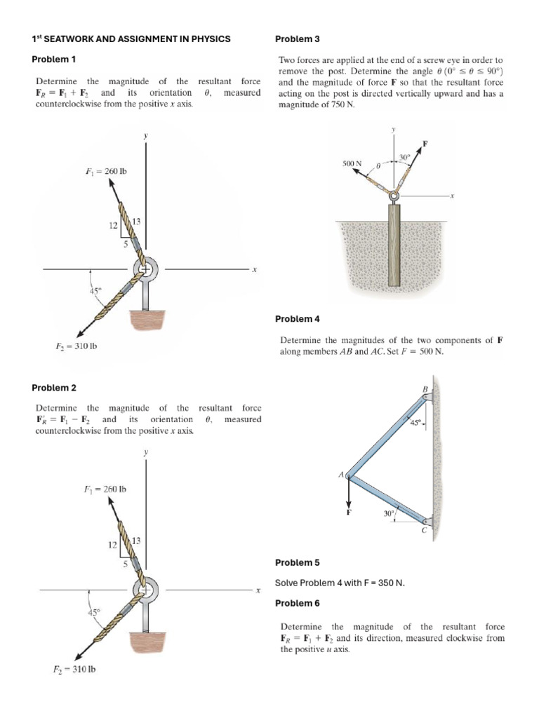 1st SEATWORK AND ASSIGNMENT IN PHYSICS | PDF | Teaching Methods & Materials